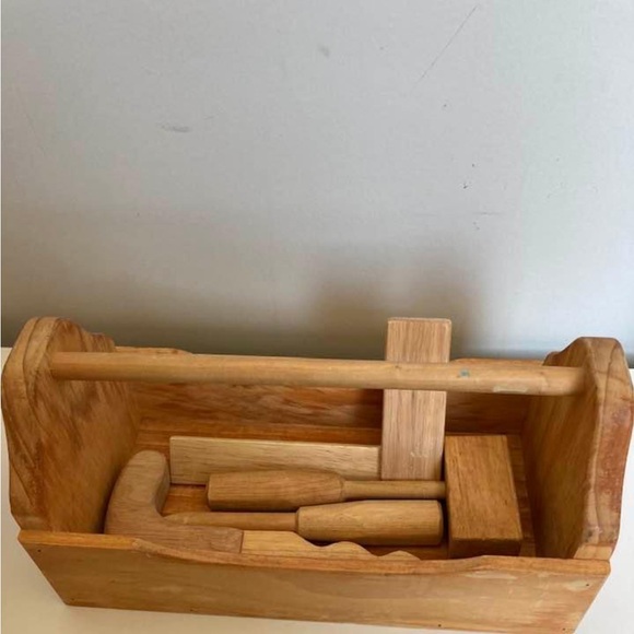 Toys | Wooden Artesian Kids Play Tool Box | Poshmark